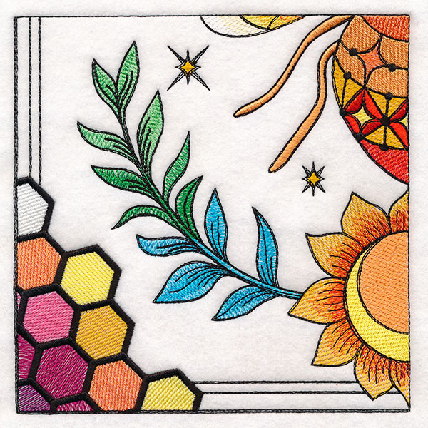 Celestial Queen Bee Wall Hanging - Bottom Left